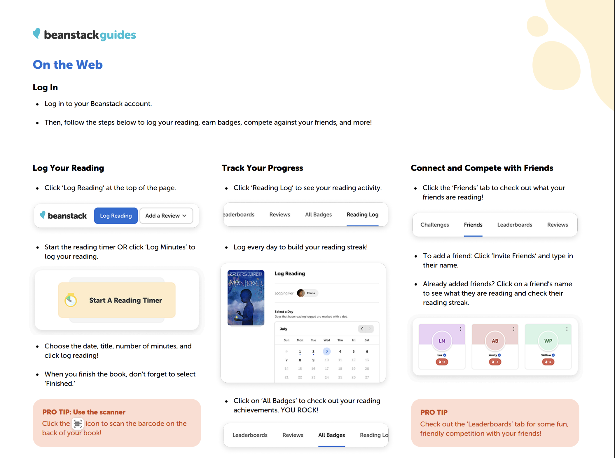 Guide: Beanstack 101 for Readers on the Web and Mobile App